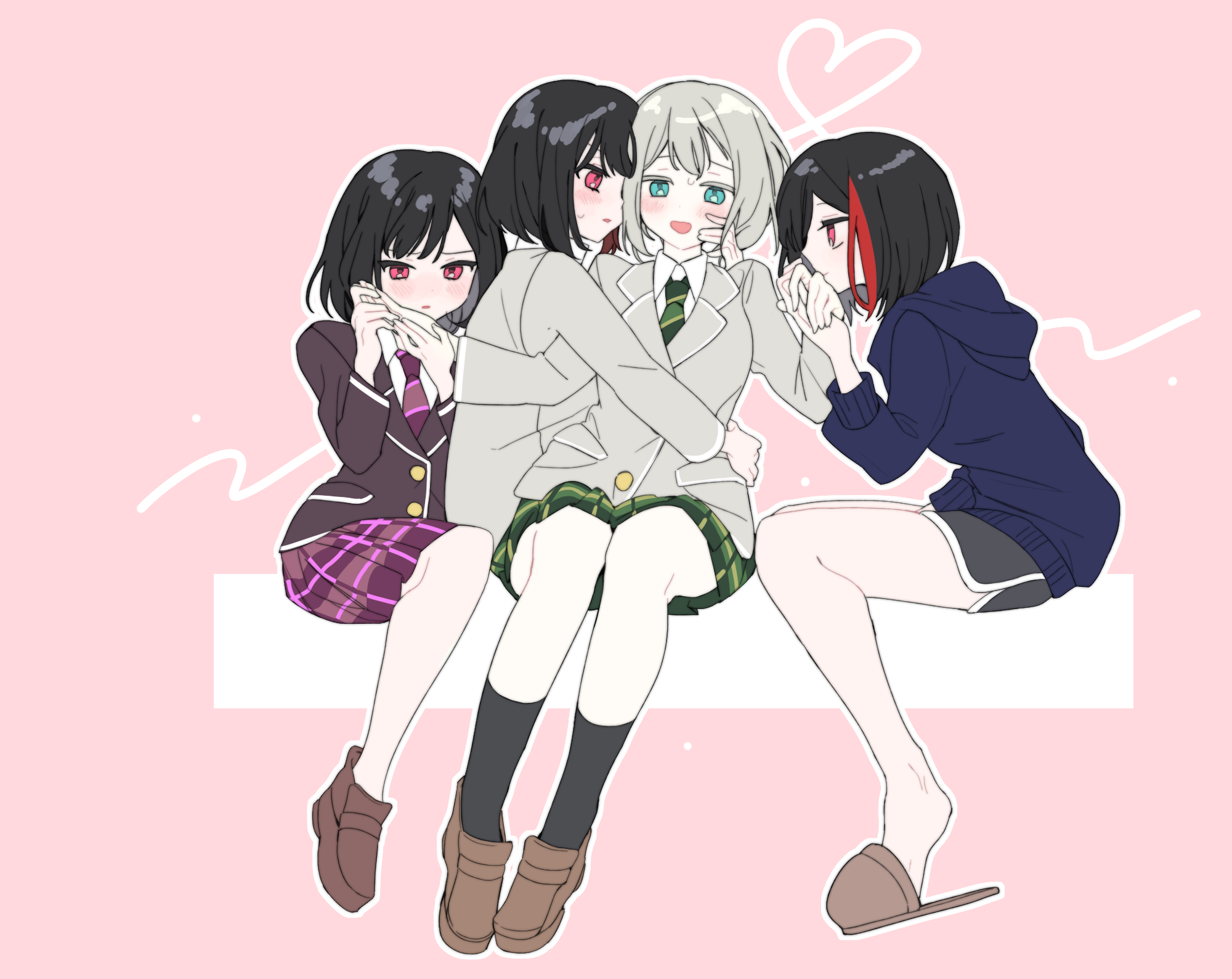 Dynasty Reader » Image › S1R0S3, Moca x Ran, BanG Dream!, Clones, Yuri